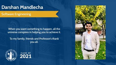 Darshan Mandlecha On Linkedin Congratulations Ai Classof2021 Sjsu