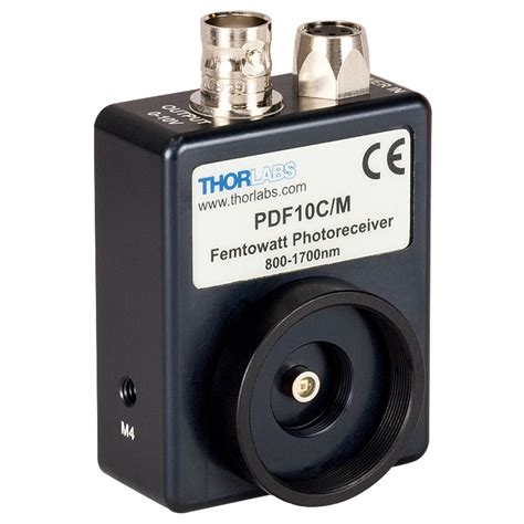 Thorlabs Pdf10c M Ingaas Fw Sensitivity Fixed Gain Amplified Detector 800 1700 Nm 25 Hz 0