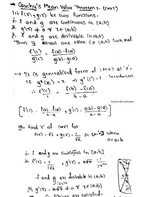 Cauchys Mean Value Theorem Pdf