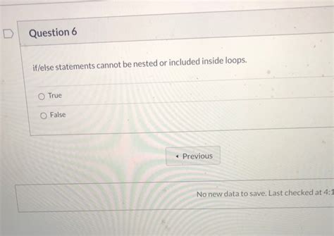 solved question 6 if else statements cannot be nested or