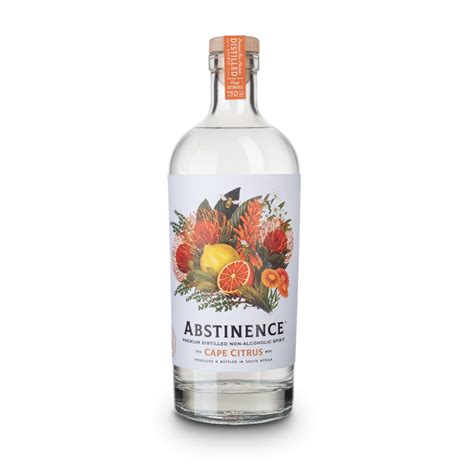 Abstinence Cape Citrus Gin 1 X 750ml Alcohol Free Gin Drink Nil