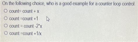 Solved On The Following Choice Who Is A Good Example For A Chegg Com