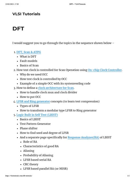 Dft Vlsi Tutorials Pdf