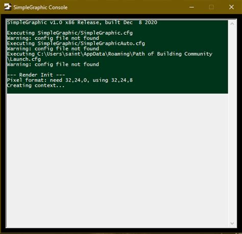 Config File Not Found Issue 19 PathOfBuildingCommunity PathOfBuilding SimpleGraphic GitHub