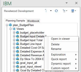 IBM Planning Analytics Tips Convert Existing View Directly To Reports