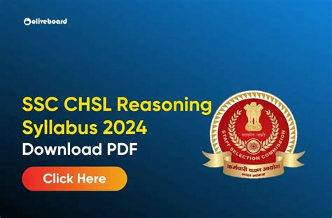 Ssc Chsl Reasoning Syllabus 2024 Download Pdf