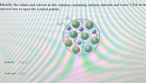 Solved Dentify The Solute And Solvent In This Solution