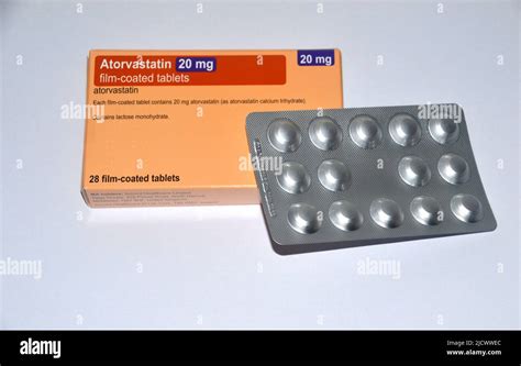 A Box Of 28 20mg Film Coated Atorvastatin Lipitor Statin Tablets