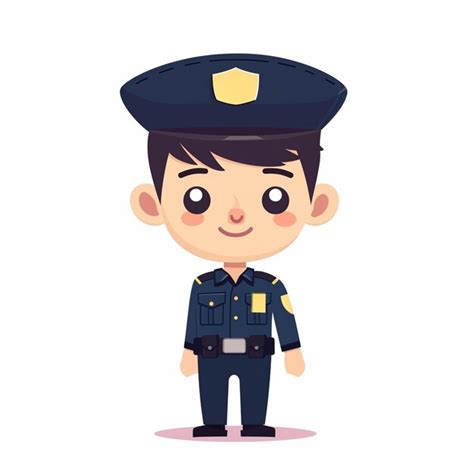 경찰 터 일러스트레이션 경찰관 경찰 법 보안 유니폼 순찰 집행 프리미엄 Ai 생성 벡터