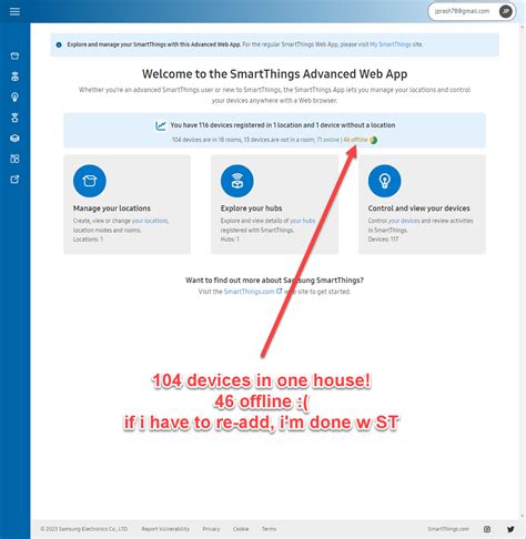 ZigBee Devices Offline After Home Connect Pro Reboot Devices Integrations SmartThings