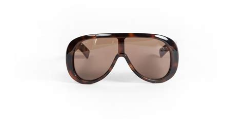Gucci Rectangular Frame Sunglasses In Brown Lyst Uk