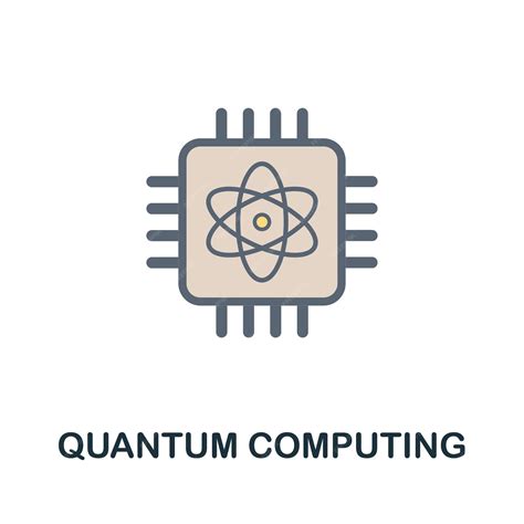 Premium Vector Quantum Computing Flat Icon Colored Sign From Futurictic Technology Collection