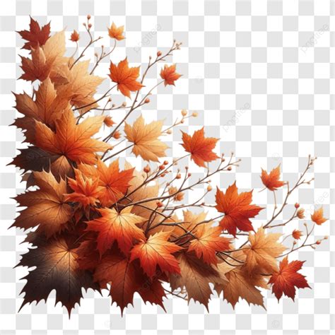 다채로운 가을 단풍의 예술적인 전시 화려한 단풍 단풍 나뭇잎 Png 일러스트 및 이미지 에 대한 무료 다운로드 Pngtree
