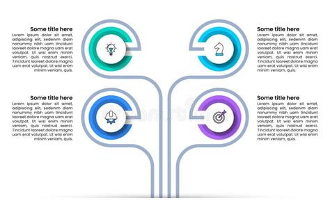 Infographic Template Abstract Tree With 4 Steps Stock Vector Illustration Of Layout