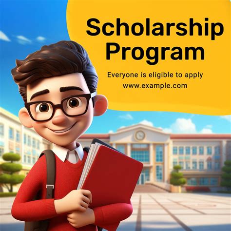 Scholarship Program Instagram Post Template Premium Editable