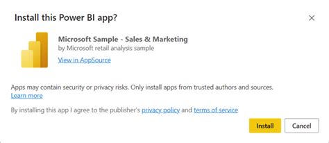 power bi 서비스에서 영업 및 마케팅 앱 설치 및 사용 power bi microsoft learn