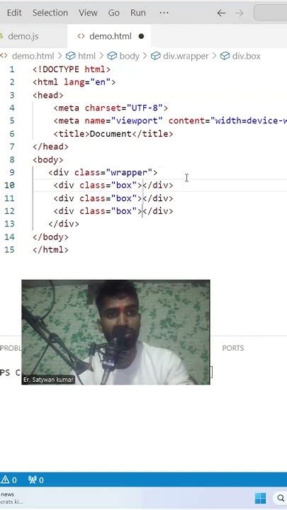 Html Shortcut To Create Element With Class Coding Vscode