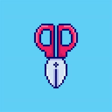 Pixel Art Scissors Game Asset Design 54889274 Vector Art At Vecteezy