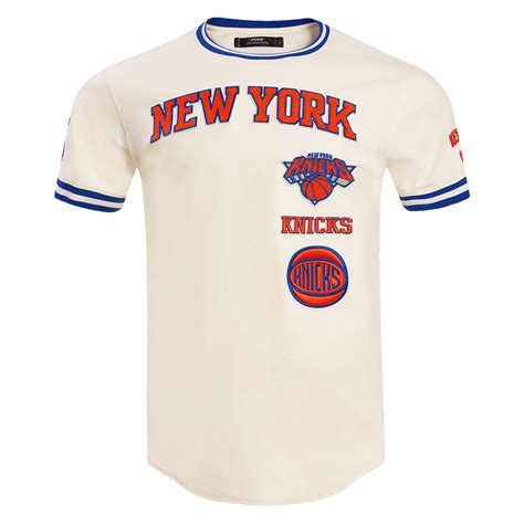 Nba New York Knicks Retro Classic Mens Tee Eggshell Royal Blue