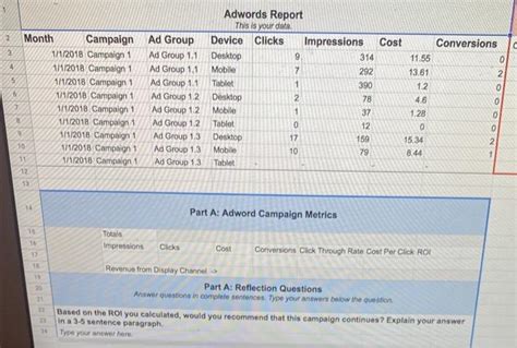 solved 1 calculate the following metrics and record your