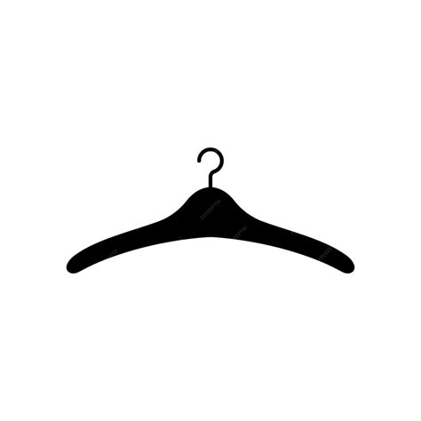 Premium Vector Black Clothes Hanger Plastic Hanger With Hook For