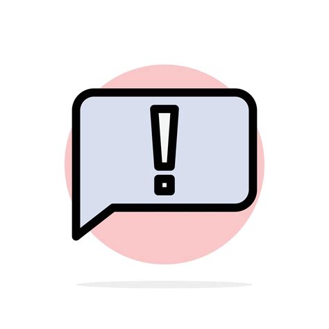 Chat Error Basic Ui Abstract Circle Background Flat Color Icon Vector Art At Vecteezy