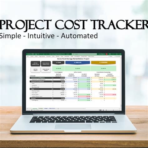 Project Cost Tracking Spreadsheet Etsy