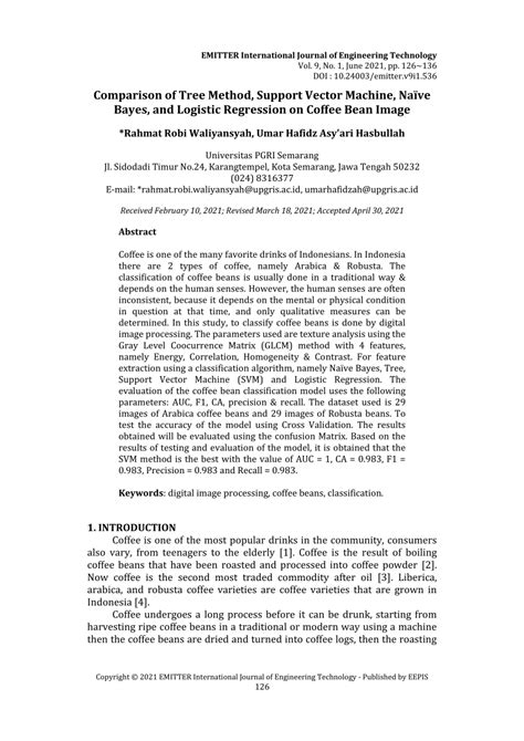 Pdf Comparison Of Tree Method Support Vector Machine Naïve Bayes And Logistic Regression On