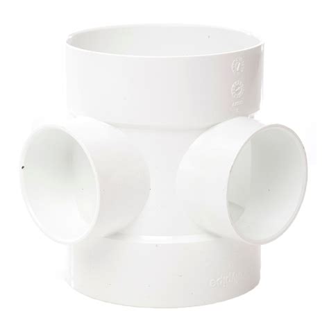 Polypipe Soil And Vent 110mm Double Solvent Socket Short Boss Pipe White Se60