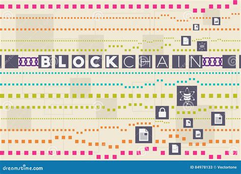 Blockchain And Database Concept Stock Vector Illustration Of Fintech Download 84978133