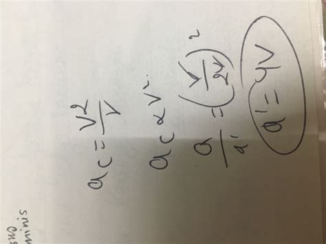 A Body Moving Along A Circular Path Of Radius R With Velocity V Has Centripetal Acceleration A