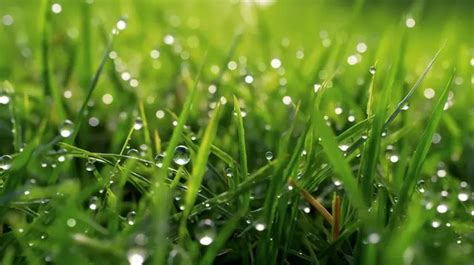 Natural Background Refreshing Rain Drops On Verdant Grass Texture Grass Pattern Grass Texture