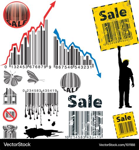 Barcode Graph Royalty Free Vector Image Vectorstock