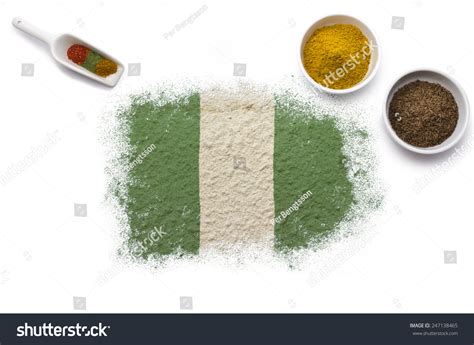 Different Nigerian Food On White Background Over 5 Royalty Free