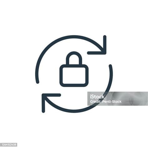 흰색 배경에 격리된 잠긴 벡터 아이콘입니다 개요 웹 사이트 디자인 및 모바일 응용 프로그램 개발을위한 얇은 라인 잠긴 아이콘