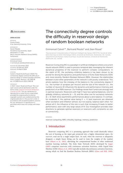 Pdf The Connectivity Degree Controls The Difficulty In Reservoir