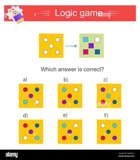 Logic Game Which Top View Is Correct Iq Training Test Printable