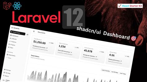 🚀 laravel 12 react starter kit shadcn ui dashboard 🔥 youtube
