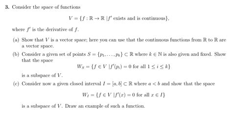 Solved Consider The Space Of Functions V F R Rf Chegg