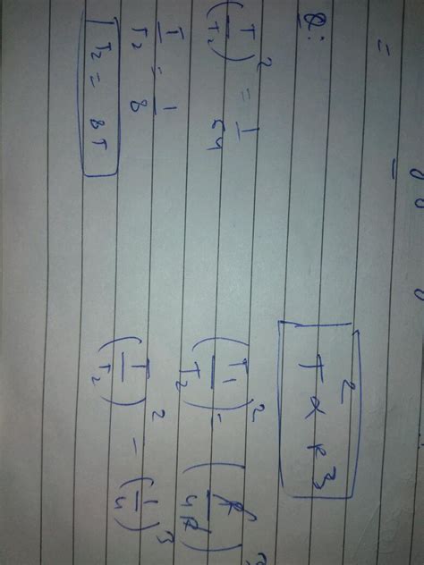 The Period Of A Satellite In Circular Orbit Of Radius R Is T The Period Of An Other