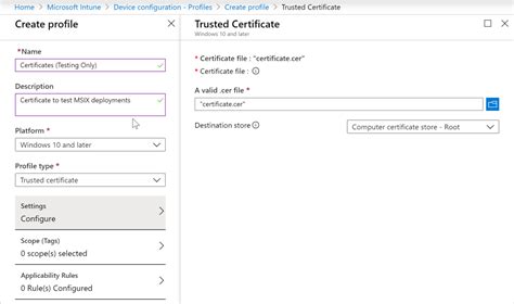 deploy msix with intune