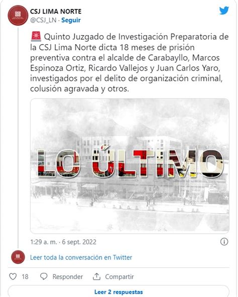 Carabayllo Poder Judicial Dicta 18 Meses De Prisión Preventiva Contra