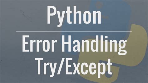 Exception Handling In Python Programming Bernard Aybouts