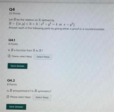 Solved Q Points Let R Be The Relation On R Defined By R Chegg Com