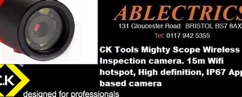 Ck Tools Wireless Inspection Camera Kit Uk