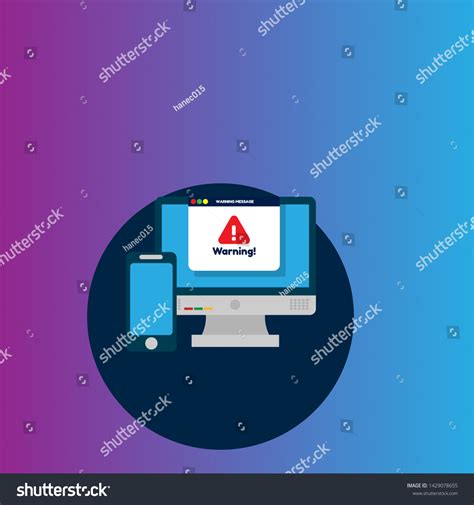 Window Operating System Error Warning Pop Vector De Stock Libre De