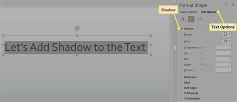 How To Apply A Text Shadow In PowerPoint