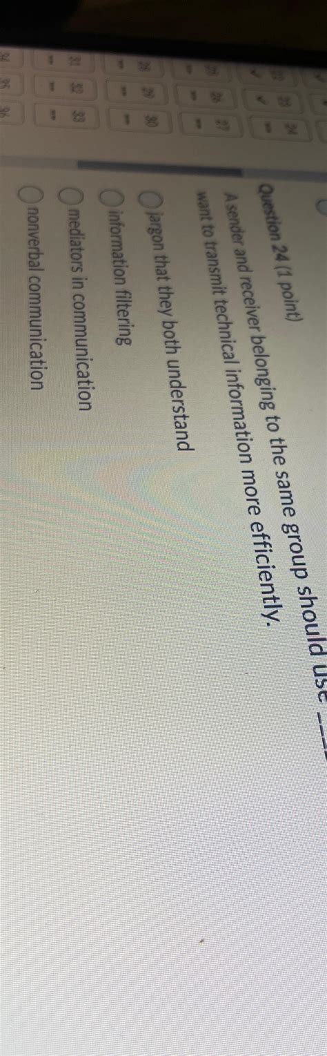 solved question 24 1 ﻿point a sender and receiver belonging