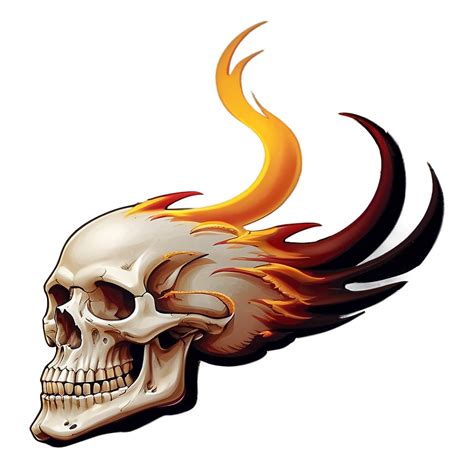 Download Skull With Flames Png Lgh4