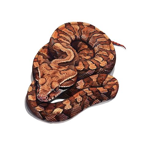 Closeup Of A Coiled Python With Intricate Scales And A Captivating Gaze